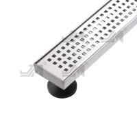 China Linear 24 Inch Shower Drain , Square Floor Drain Brushed 304 Stainless Steel Material for sale