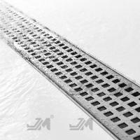 China Linear 24 Inch Shower Drain , Square Floor Drain Brushed 304 Stainless Steel Material for sale