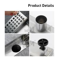 China Linear 24 Inch Shower Drain , Square Floor Drain Brushed 304 Stainless Steel Material for sale
