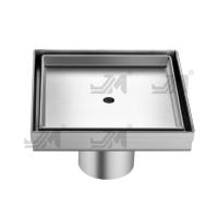 China Stainless Steel 304 Shower Floor Drain Square Shape With Satin Polished Finish for sale