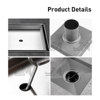 China Stainless Steel 304 Shower Floor Drain Square Shape With Satin Polished Finish for sale