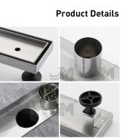 China 24 Inch Rectangle SS Shower Drain , Linear Floor Drain For Shower Bathrooms for sale
