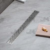 China OEM Linear Shower Floor Drain With Hair Strainer Satin Polished Finish for sale