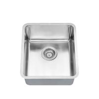 China Undermount Brushed Stainless Steel Kitchen Sink Sound Dampening 14.8 X 17.2 Inch for sale
