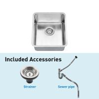 China Undermount Brushed Stainless Steel Kitchen Sink Sound Dampening 14.8 X 17.2 Inch for sale