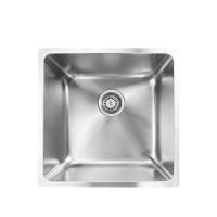 China Square Undercounter Kitchen Sink , Brushed Silver 18 Gauge Single Bowl Kitchen Sink for sale