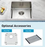 China 1.2mm Thick Stainless Steel Kitchen Sink Brushed Silver Color For Laundry Room for sale