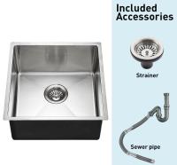 China 1.2mm Thick Stainless Steel Kitchen Sink Brushed Silver Color For Laundry Room for sale