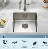 China 1.2mm Thick Stainless Steel Kitchen Sink Brushed Silver Color For Laundry Room for sale