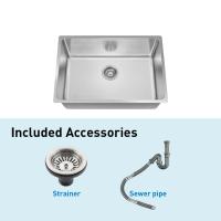 China Soundproofing 18 Gauge Stainless Steel Sink , Undermount Kitchen Sink With Strainer for sale