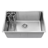 China Soundproofing 18 Gauge Stainless Steel Sink , Undermount Kitchen Sink With Strainer for sale