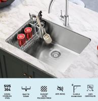 China Soundproofing 18 Gauge Stainless Steel Sink , Undermount Kitchen Sink With Strainer for sale