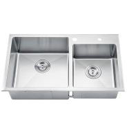 China Modern Stainless Steel Kitchen Sink Double Bowl 18 Gauge For Laundry Room OEM for sale