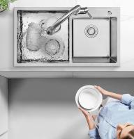 China Modern Stainless Steel Kitchen Sink Double Bowl 18 Gauge For Laundry Room OEM for sale
