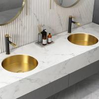 China Round Undermount Stainless Steel Vessel Sinks With Pop Up Drain for sale