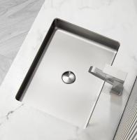 China Undermount Bathroom Stainless Steel Vessel Sinks Rectangular Shape SUS304 Material for sale