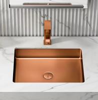 China Undermount Bathroom Stainless Steel Vessel Sinks Rectangular Shape SUS304 Material for sale