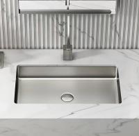 China Stainless Steel 304 Undermount Vessel Sinks Rectangular Shape Durable for sale