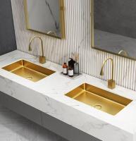 China Stainless Steel 304 Undermount Vessel Sinks Rectangular Shape Durable for sale