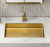 China Stainless Steel 304 Undermount Vessel Sinks Rectangular Shape Durable for sale
