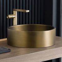 China Bronze Color Table Top Bathroom Sink SUS304 Stainless Steel Material for sale