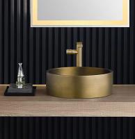 China Bronze Color Table Top Bathroom Sink SUS304 Stainless Steel Material for sale