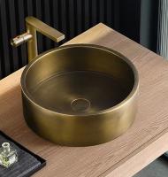 China Bronze Color Table Top Bathroom Sink SUS304 Stainless Steel Material for sale