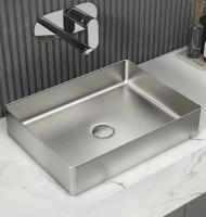 China Rectangular Stainless Steel Vessel Sinks Luxury Style With Nano Plating PVD Brushed for sale