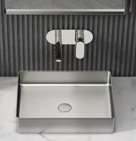 China Rectangular Stainless Steel Vessel Sinks Luxury Style With Nano Plating PVD Brushed for sale