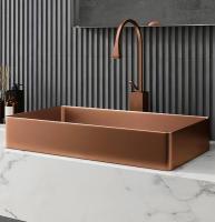 China Stainless Steel 304 Luxury Vessel Sinks , Bathroom Wash Sink With Nano Plating PVD Brushed for sale