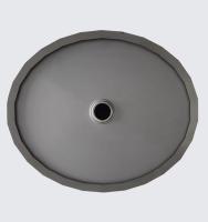 China Oval Shaped Stainless Steel Vessel Bathroom Sinks With Matte Black Matte Grey Color for sale