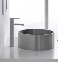 China Oval Shaped Stainless Steel Vessel Bathroom Sinks With Matte Black Matte Grey Color for sale