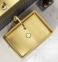 China SUS304 Rectangular Stainless Steel Vessel Sinks For Hotel Bathroom for sale