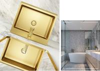 China Modern Vanity Stainless Steel Pedestal Sink Floor Standing 7 Shape for sale