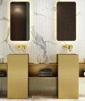 China Modern Column Square Pedestal Bathroom Sink Floor Standing SUS304 Material for sale