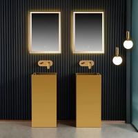 China Modern Column Square Pedestal Bathroom Sink Floor Standing SUS304 Material for sale