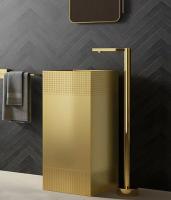 China Matte Finished Stainless Steel Pedestal Sink SUS304 Material For Bathroom for sale