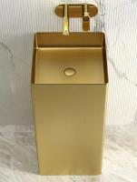 China Square Column Stainless Steel Pedestal Sink Washbasin Floor Standing Type for sale