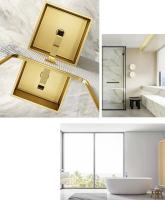 China Brushed Finish Irregular Stainless Steel Pedestal Sink Floor Standing For Bathroom for sale