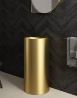 China Brushed Finish Pedestal Bathroom Sink , Freestanding Wash Basin SUS304 Material for sale