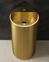 China Brushed Finish Pedestal Bathroom Sink , Freestanding Wash Basin SUS304 Material for sale