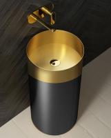 China Multi Color Freestanding Stainless Steel Pedestal Sink SUS304 Material Luxury Style for sale