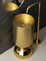 China High Arc Free Standing Stainless Steel Pedestal Sink With PVD Nano Tech Coating for sale
