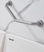 China Wall Mounted Angled Shower Grab Bar With Mirror Polishing Stainless Steel 304 Material for sale