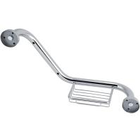 China 135 Degree Angled Bathroom Safety Handles Grab Bar With Matte Black Finish for sale