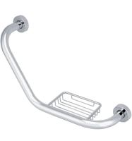 China 135 Degree Angled Bathroom Safety Handles Grab Bar With Matte Black Finish for sale