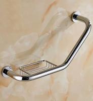 China 135 Degree Angled Bathroom Safety Handles Grab Bar With Matte Black Finish for sale