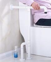 China T Shaped Bathroom Toilet Grab Bars With Non Slip Particles Luminous Circles for sale