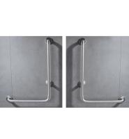 China Wall Mount L Shape Stainless Steel Grab Bar Multifunctional For Balcony Corridor for sale