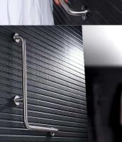 China Wall Mount L Shape Stainless Steel Grab Bar Multifunctional For Balcony Corridor for sale